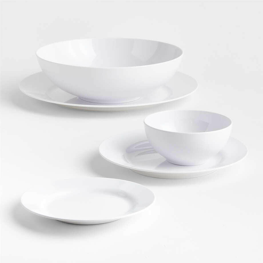 Aspen Rimmed Melamine Dinner Plate